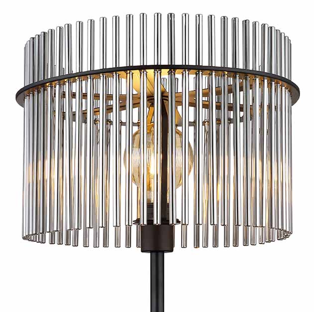 Klassische runde schwarze Stehlampe Globo Gorley - Zigaretten & E-Dampf ...
